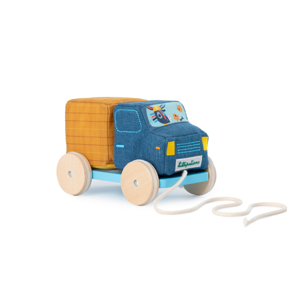Pull Along Wood and Fabric Truck Router by Lilliputiens | Cotton Planet ...