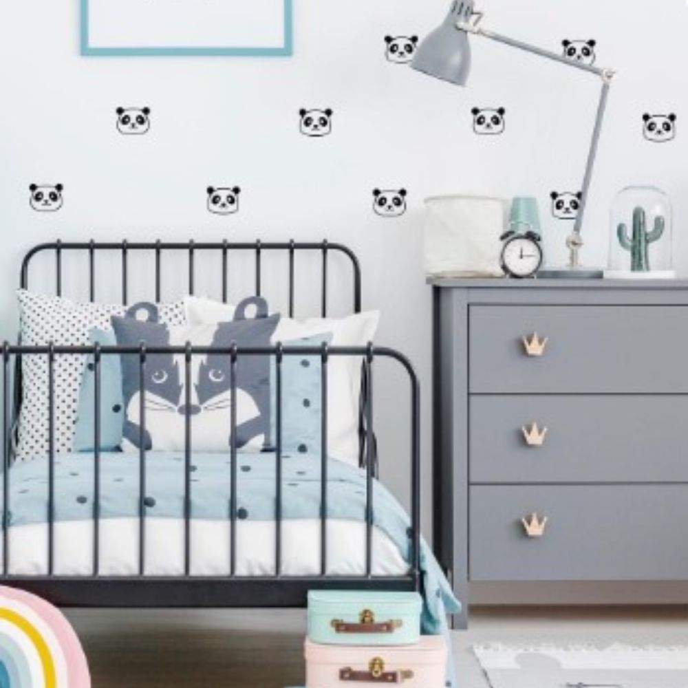 Wall Stickers Black Pandas | Cotton Planet – cottonplanet.ie